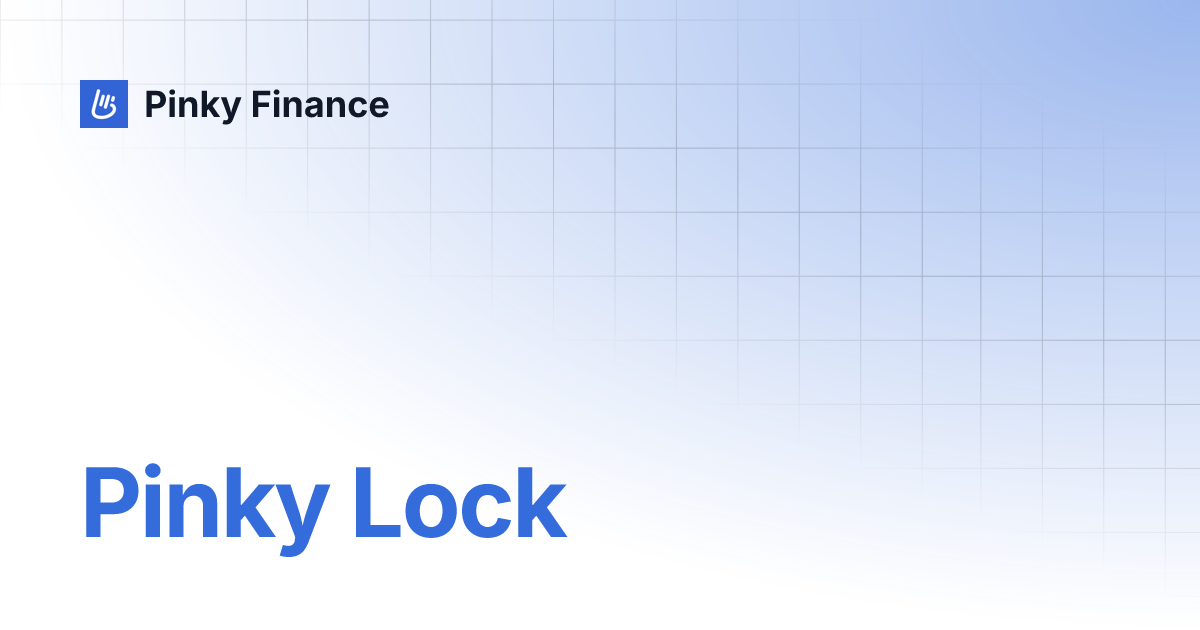 Pinky Lock | Pinky Finance